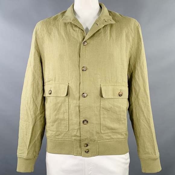 VALSTAR | Jackets & Coats | Valstar Valstarino Green Olive Linen Bomber ...